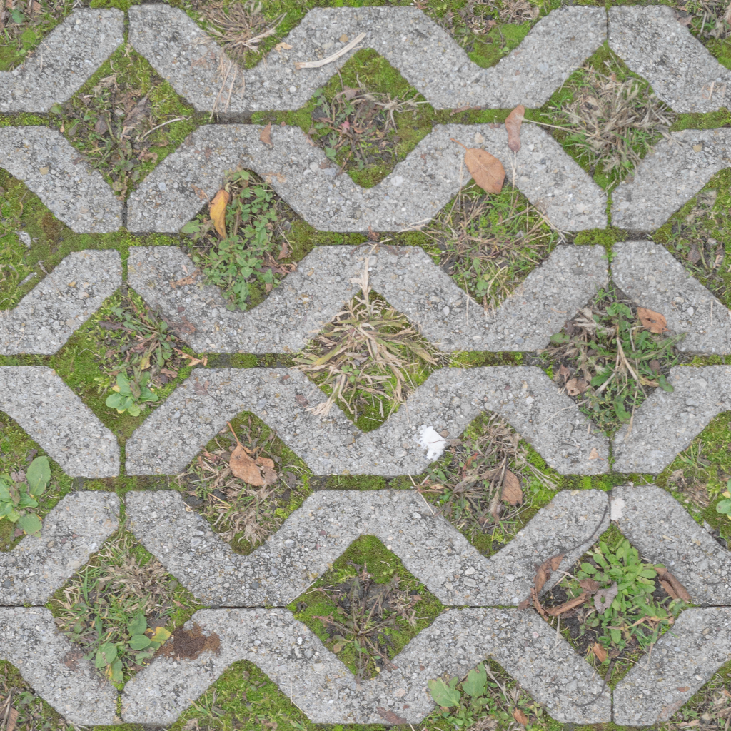 Mossy Driveway 01 | Free PBR texture from cgbookcase.com