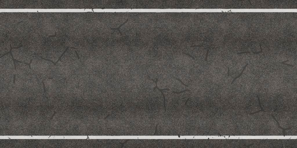 Single Lane Road Cracks 01 | Free PBR texture from cgbookcase.com