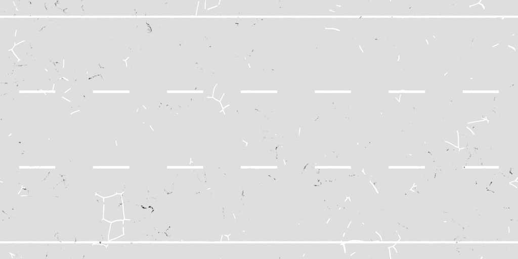 Three Lane Road Cracks 01 | Free PBR texture from cgbookcase.com