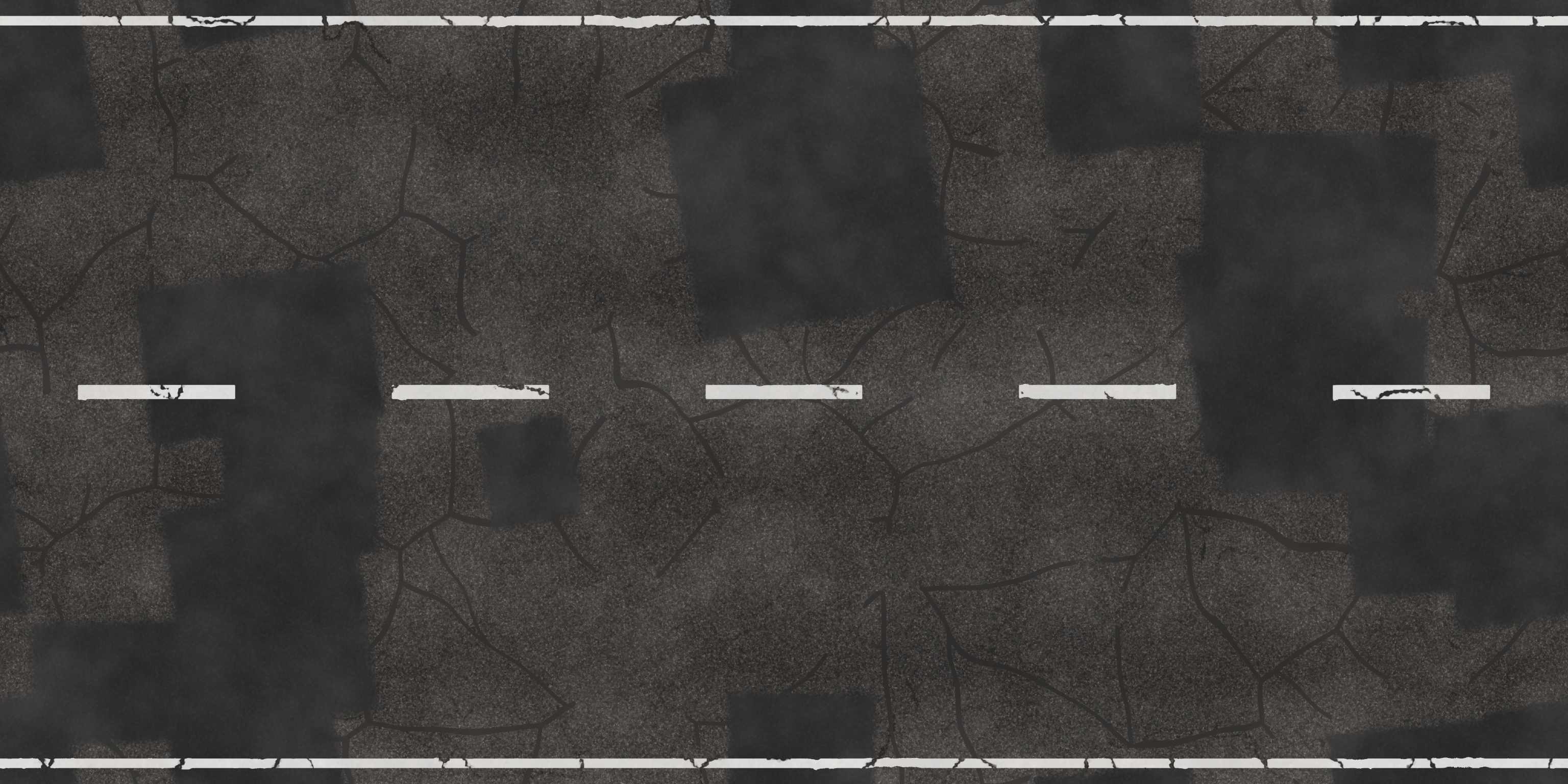 Two Lane Road Patches 02 | Free PBR texture from cgbookcase.com