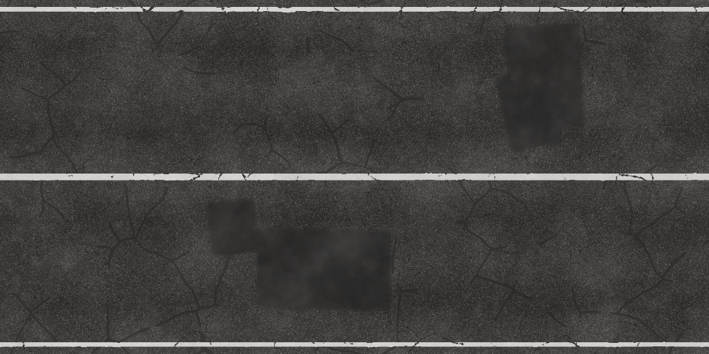 Two Lane Solid Line Road Wet 02 | Free PBR texture from cgbookcase.com